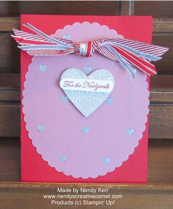 Stephanie's Red and Silver Wedding Card - Nendy's Creative Corner