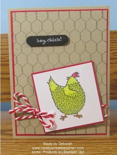 Guest Stamper Deborah: Hey Chick Birthday Card - Nendy's Creative Corner
