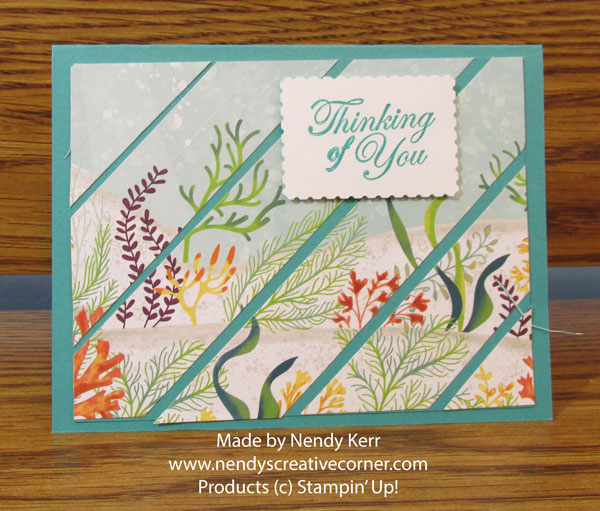 Diagonal Strips Card Front Video - Nendy's Creative Corner