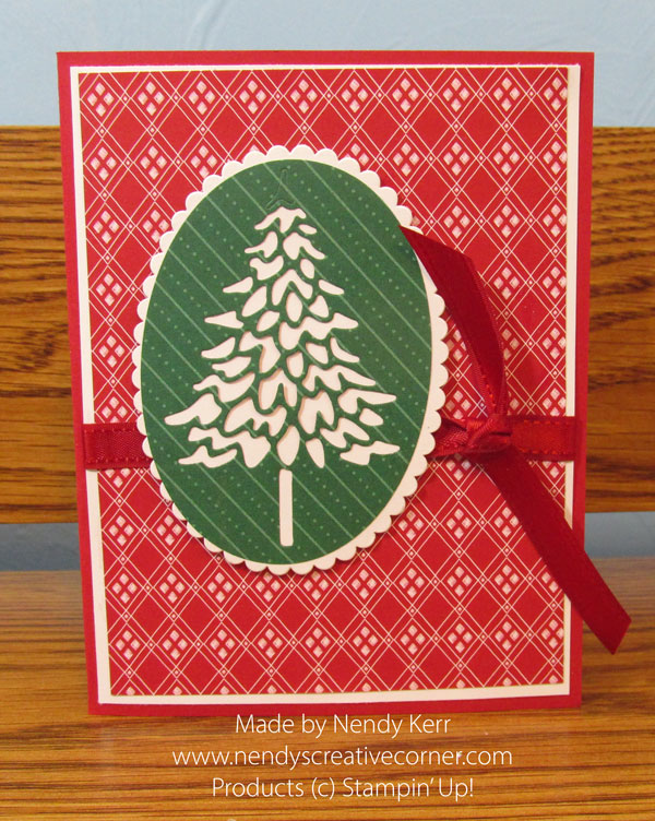 Pine Tree Cut Out Christmas Card
