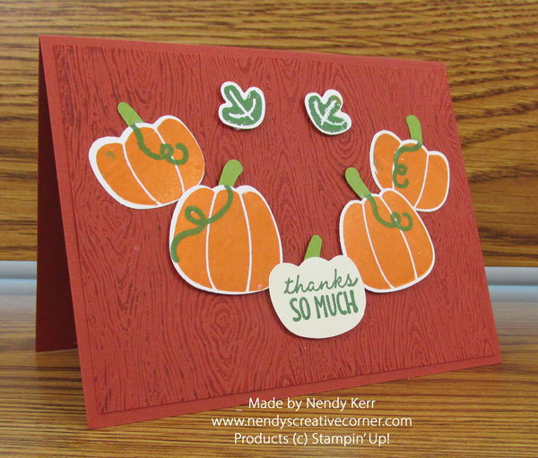 Fall Pumpkin Thank You Card - Nendy's Creative Corner