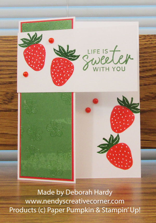 Shiny Sweet Strawberry Card - Nendy's Creative Corner